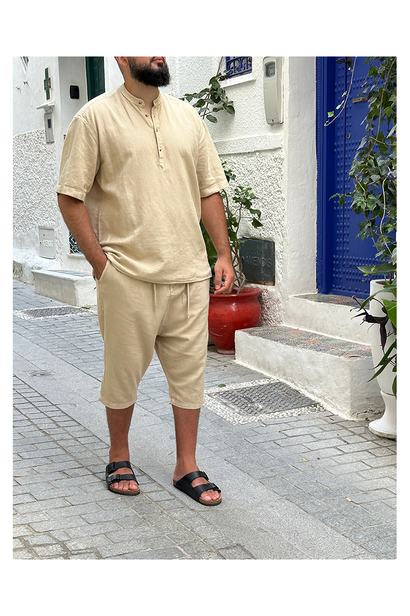 Ensemble en lin beige homme LINO | Noujoum